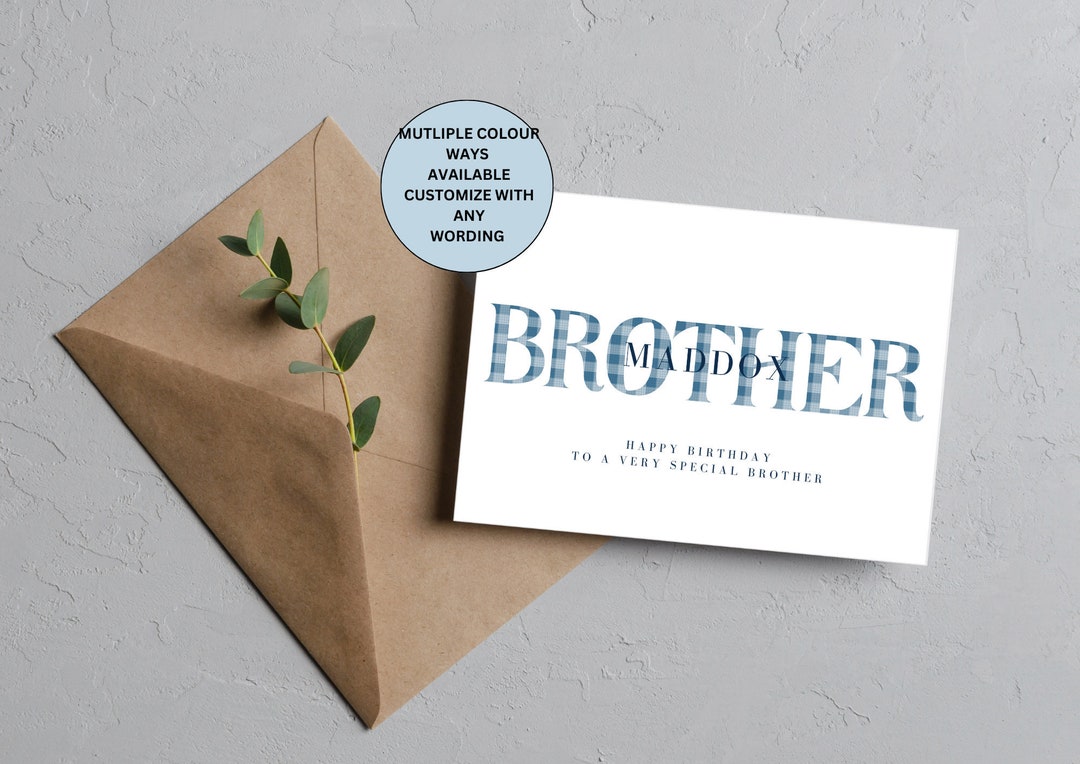Personalised Brother Birthday Card, Brother, Brother Birthday ...