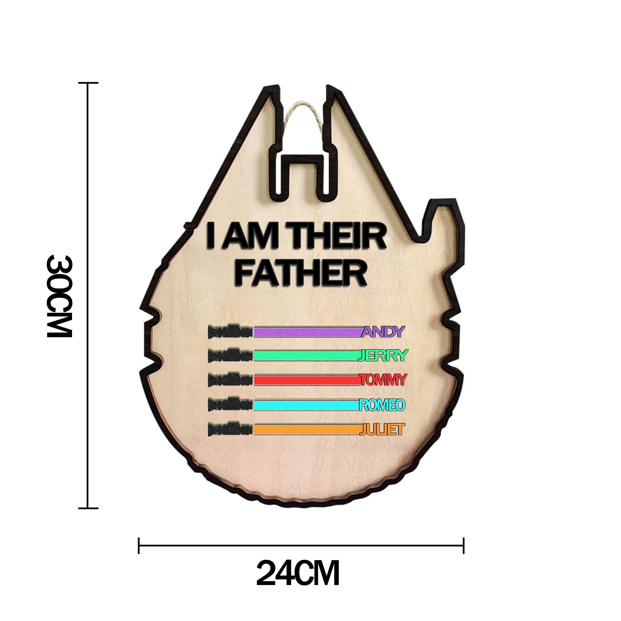 Personalized Lightsabers Wooden Signs I Am Their Father - Etsy