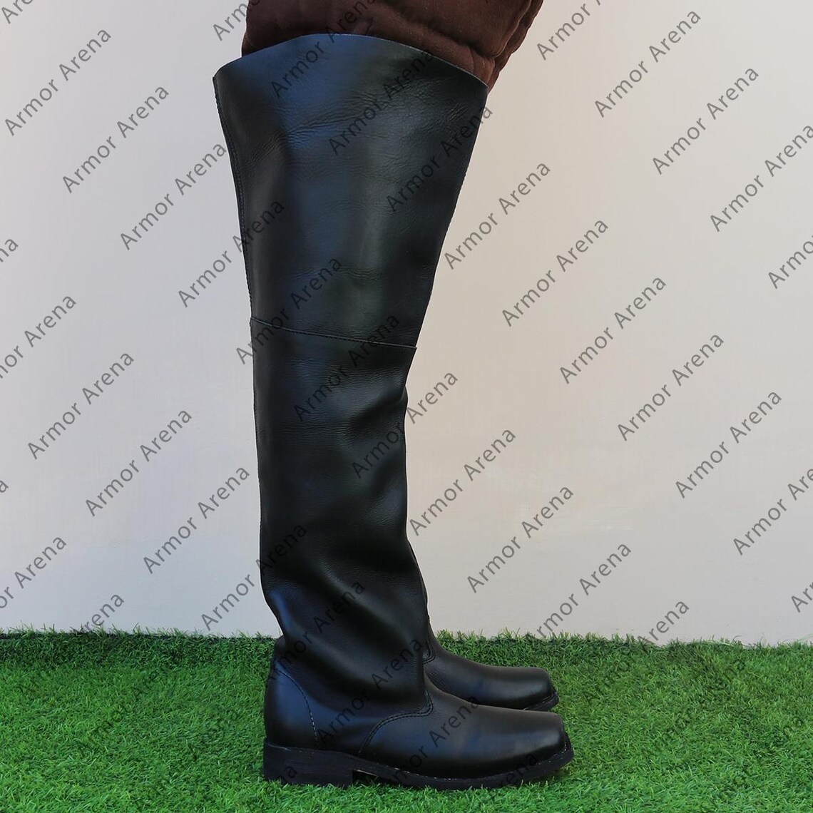 Napoleon Cavalry Civil War 17th Century Thigh High Musketeer Leather ...