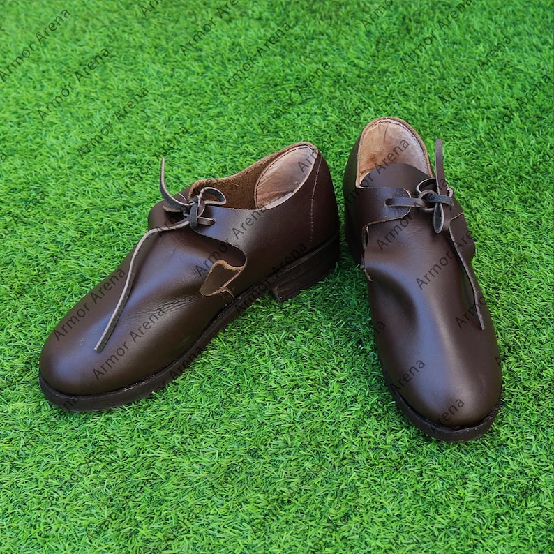 16th-17th Century Leather Shoes, Historical Reenactment Footwear ...