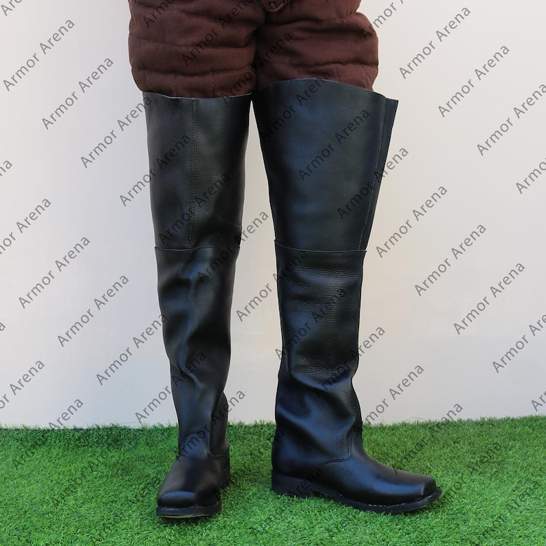 Napoleon Cavalry Civil War 17th Century Thigh High Musketeer Leather ...