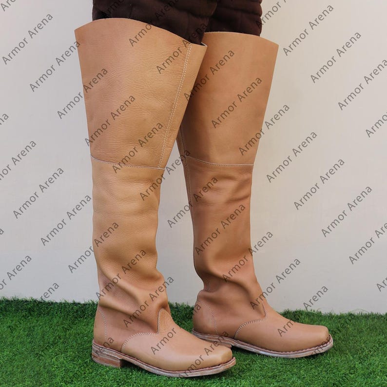 Napoleon Cavalry Civil War 17th Century Thigh High Musketeer Leather ...