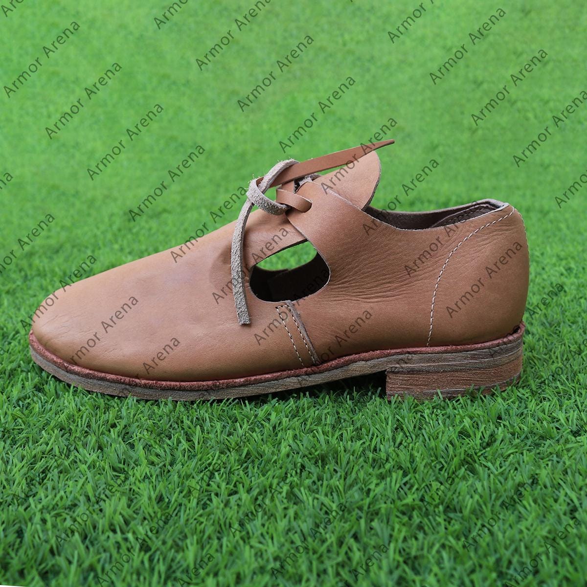16th-17th Century Leather Shoes, Historical Reenactment Footwear ...