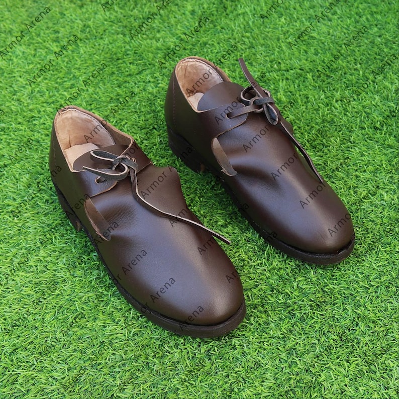 16th-17th Century Leather Shoes, Historical Reenactment Footwear ...