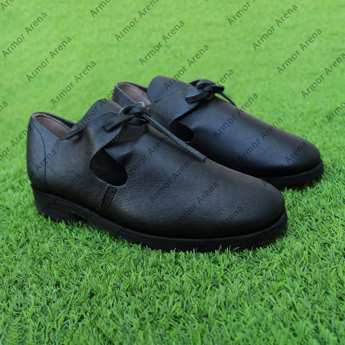 16th-17th Century Leather Shoes, Historical Reenactment Footwear ...