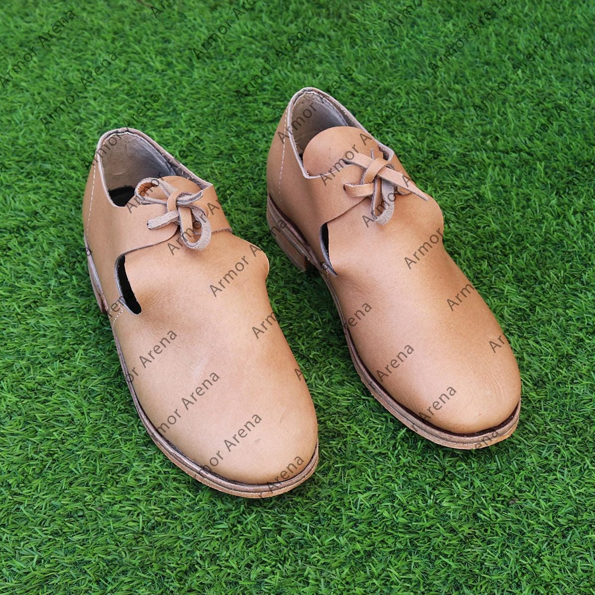 16th-17th Century Leather Shoes, Historical Reenactment Footwear ...