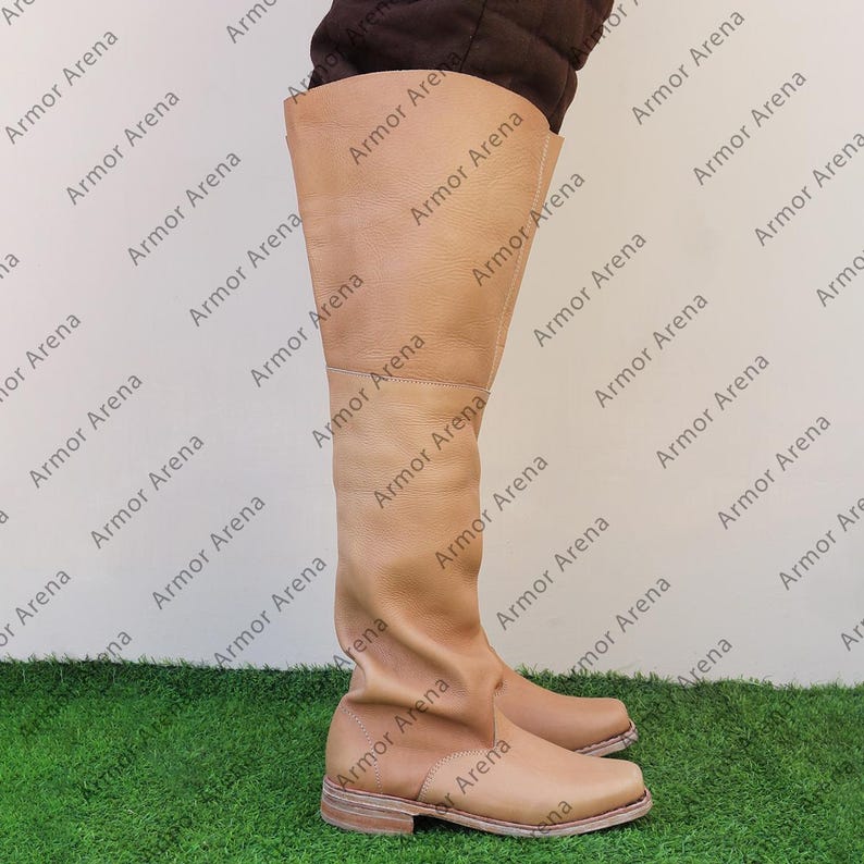 Napoleon Cavalry Civil War 17th Century Thigh High Musketeer Leather ...