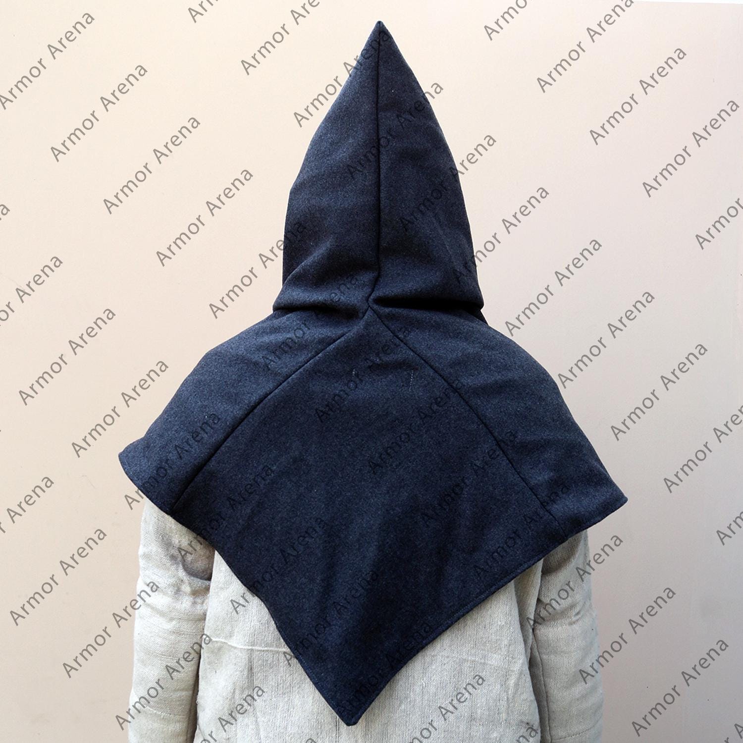 Viking Bjorn Skjoldehamn Wool Hood Scarf Cowl Gugel With Linen Lining ...