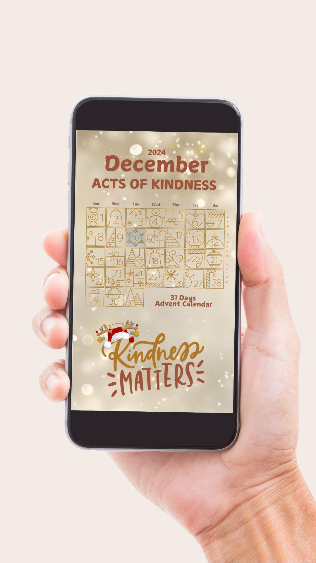 Acts of Kindness Advent Calendar and Journal December 2024 Digital ...
