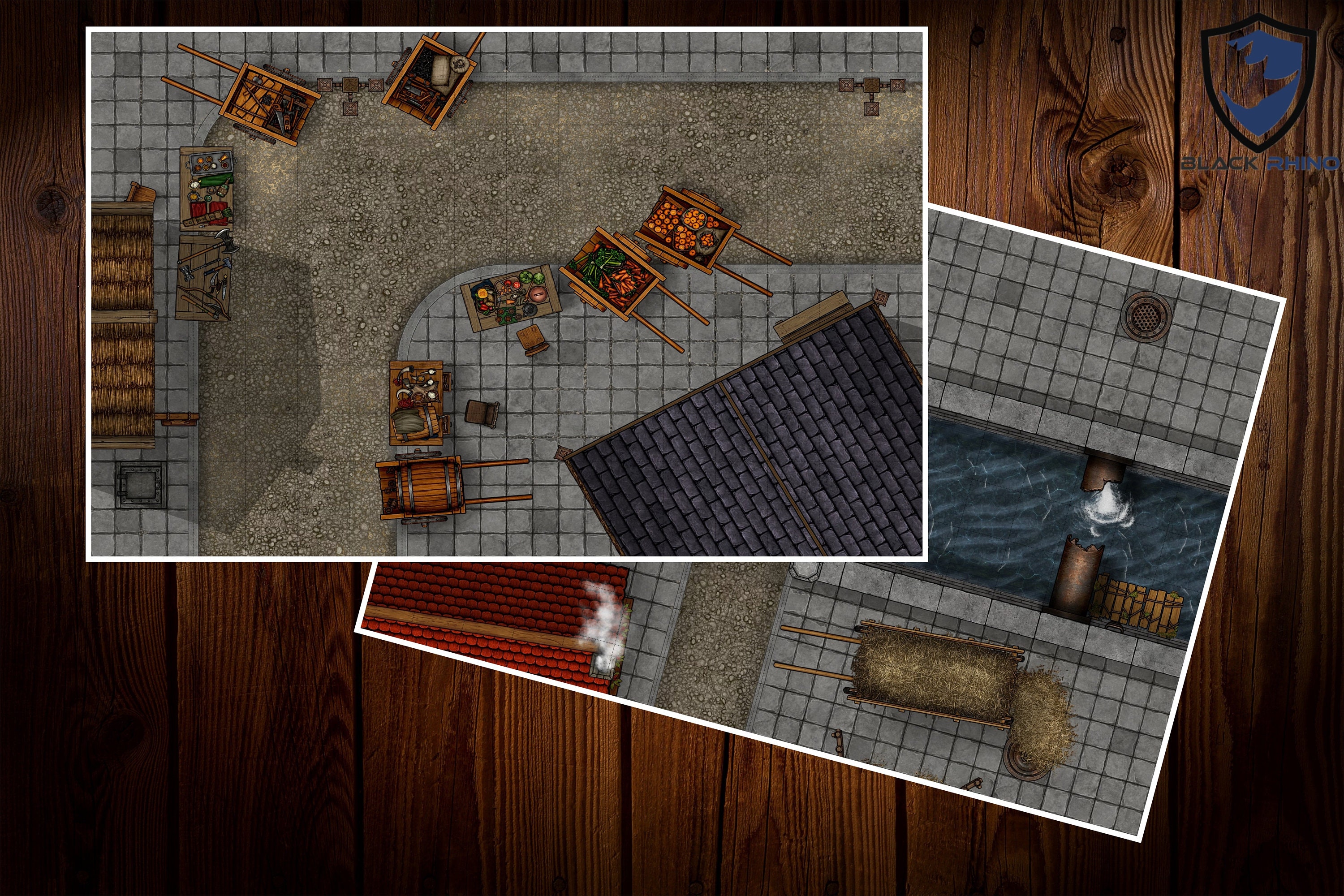 10 Dnd Battle Maps, City Map Pack 1 - Etsy