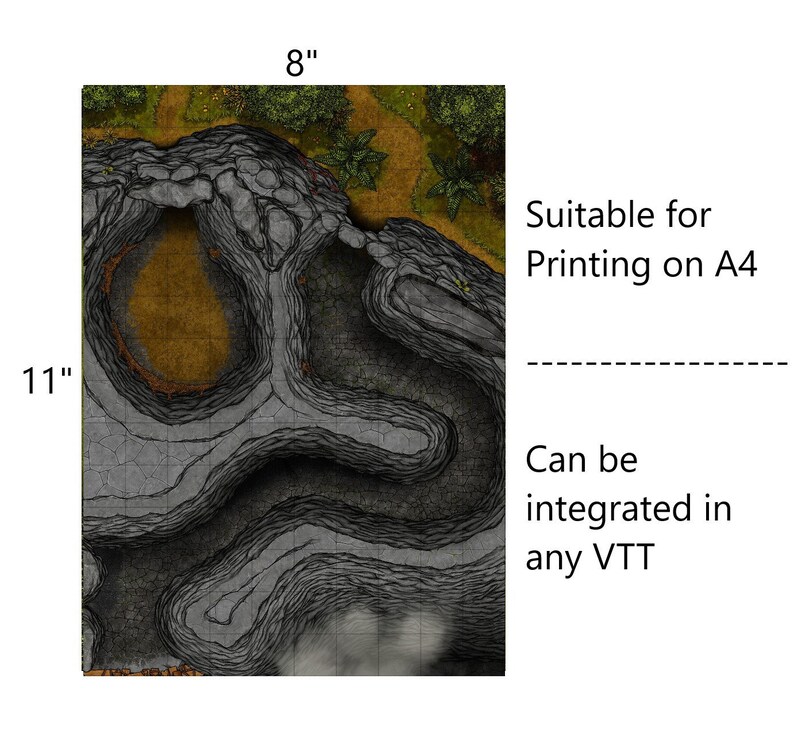 RPG Digital Battlemap Pack #4, Cave System - the Hideout. - Etsy