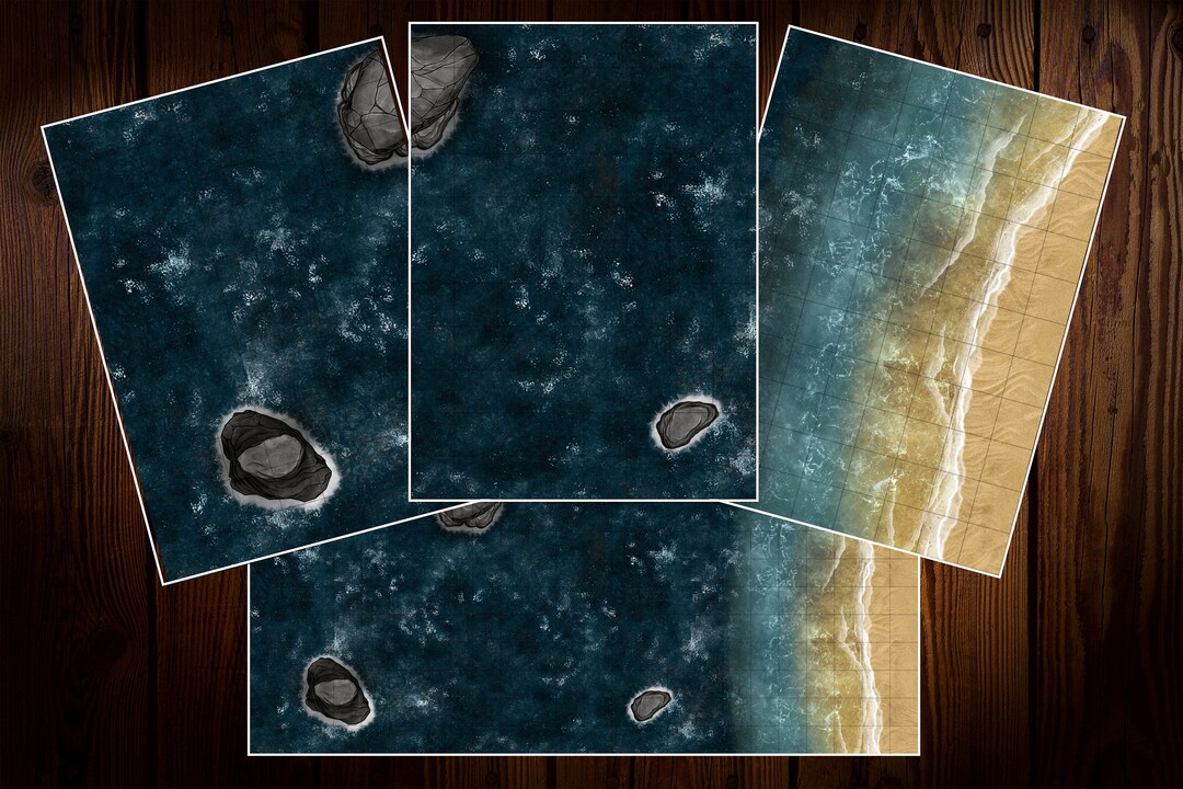 3 Dnd Battle Map Sea Set #1 - Etsy