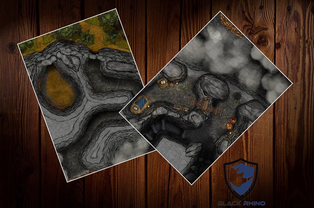 RPG Digital Battlemap Pack #4, Cave System - the Hideout. - Etsy