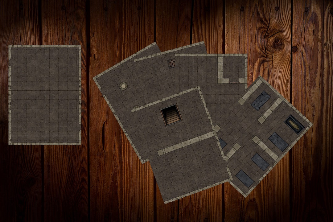 Dnd Basic Battle Map Dungeon Set #1 - Etsy