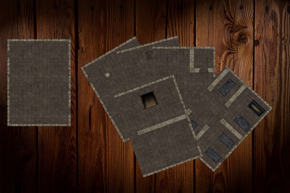 Dnd Basic Battle Map Dungeon Set 1 - Etsy
