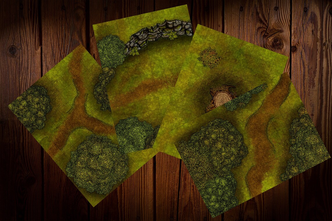 10 Dnd Battle Maps, Forest Set 1 - Etsy