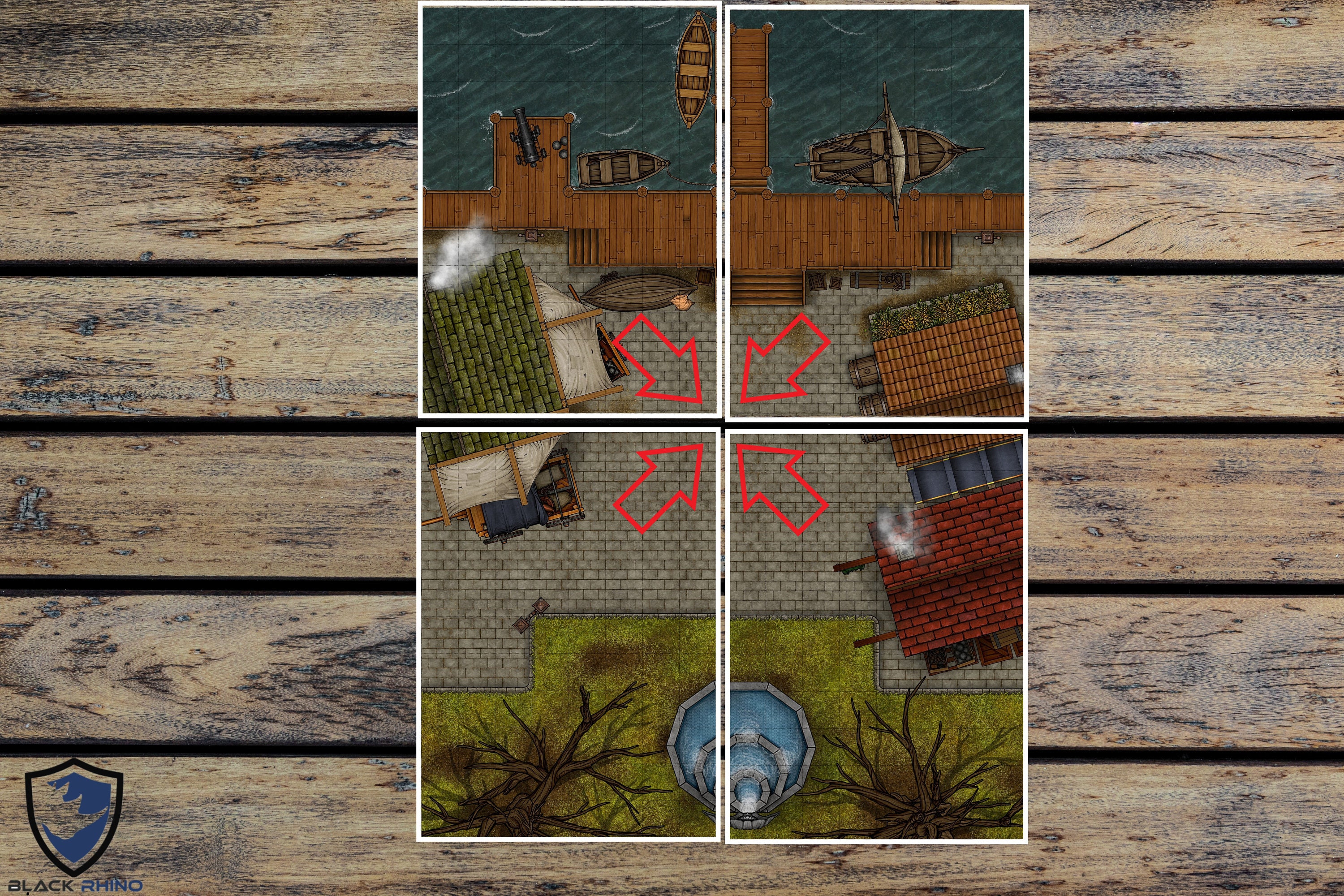 10 Dnd Battle Maps, City Map Pack 1 - Etsy