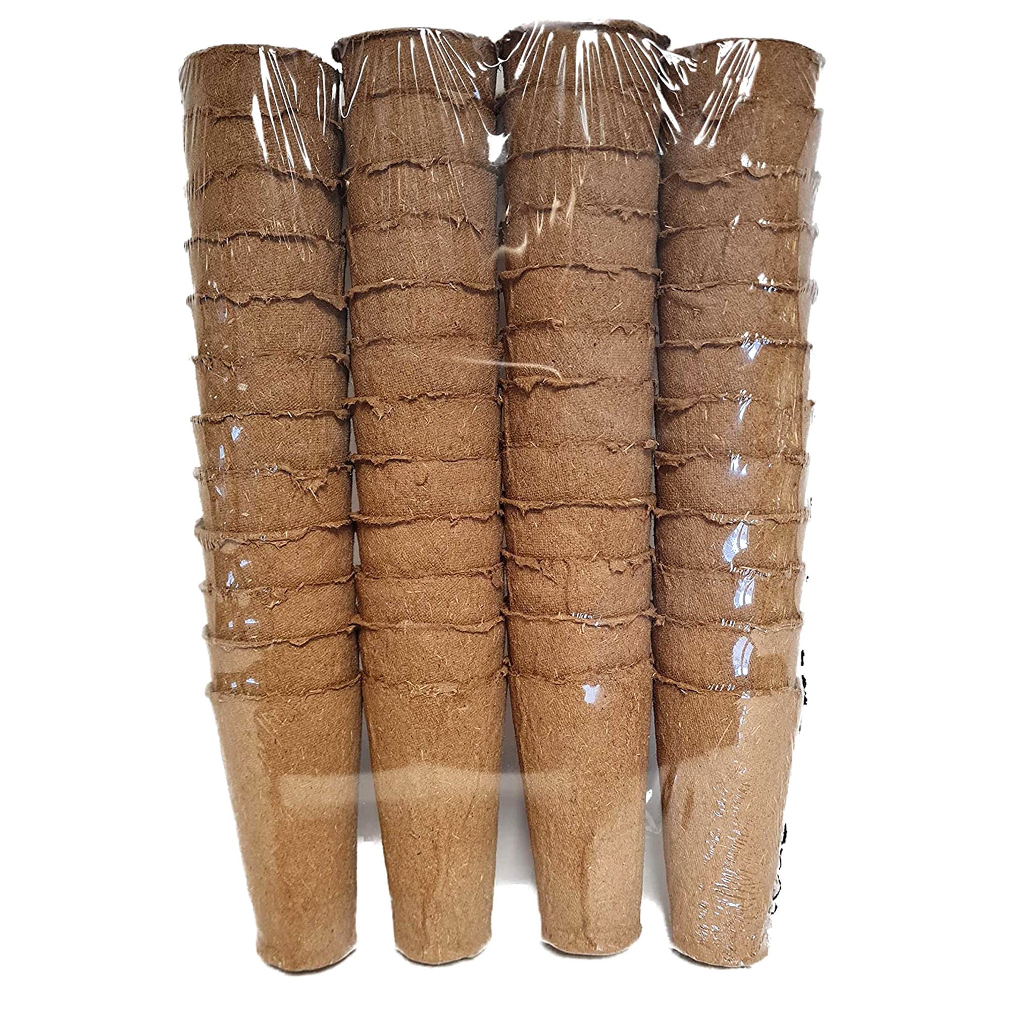 Biodegradable 5cm Deep Root Training Fibre Plant Pots 9cm Tall Garden ...