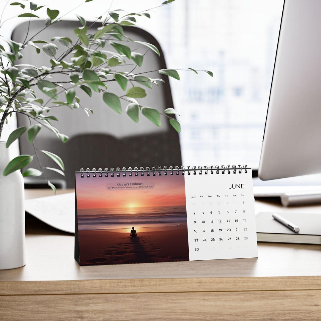 Zen and Peace 2025 Desk Calendar Inspiring Quotes, Elegant Satin Finish ...