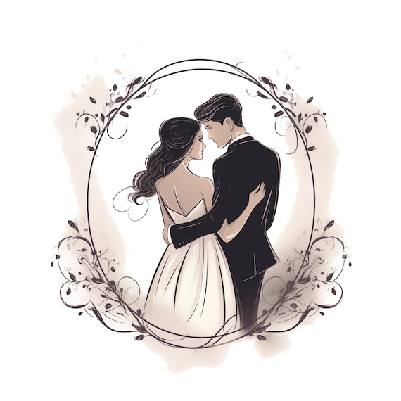 Wedding clipart bride and groom | Beachweddingtips.com