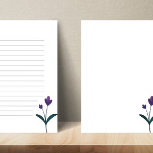 A4 Printable Writing Paper, PRINTABLE Stationery, Spring Flower A4 ...