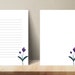 A4 Printable Writing Paper, PRINTABLE Stationery, Spring Flower A4 ...