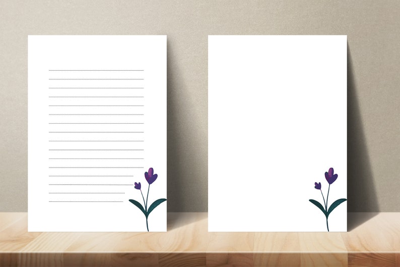 A4 Printable Writing Paper, PRINTABLE Stationery, Spring Flower A4 ...