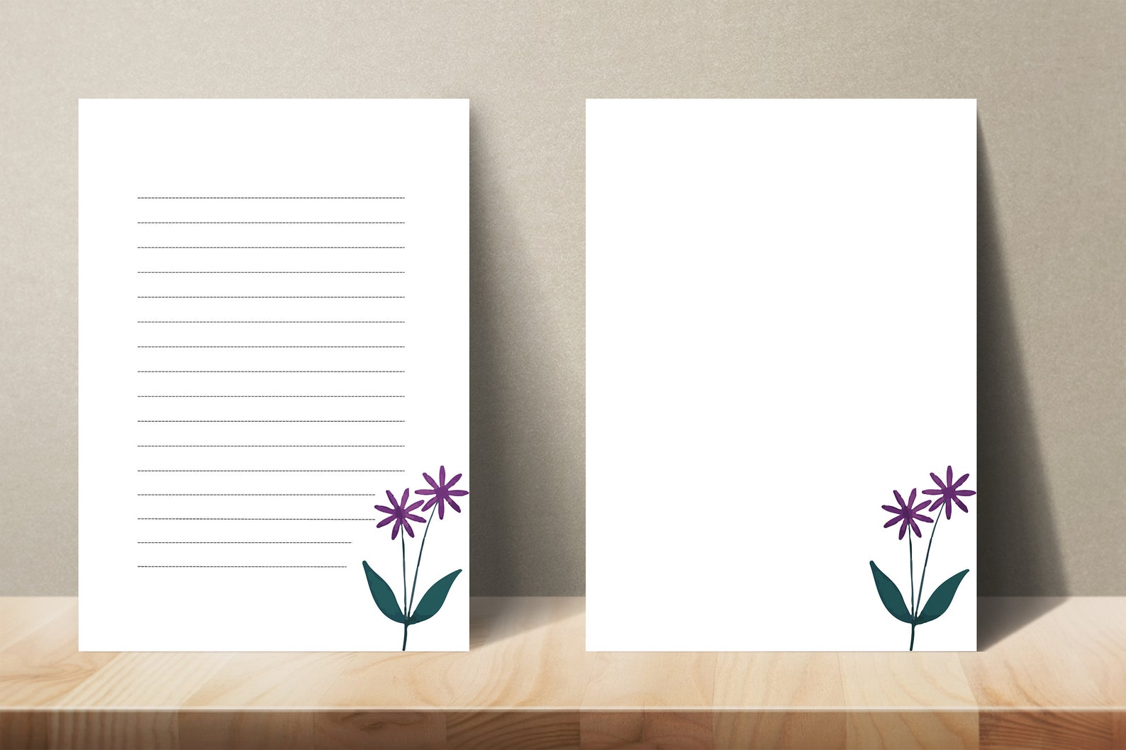 A4 Printable Writing Paper, PRINTABLE Stationery, Spring Flower A4 ...