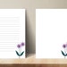 A4 Printable Writing Paper, PRINTABLE Stationery, Spring Flower A4 ...