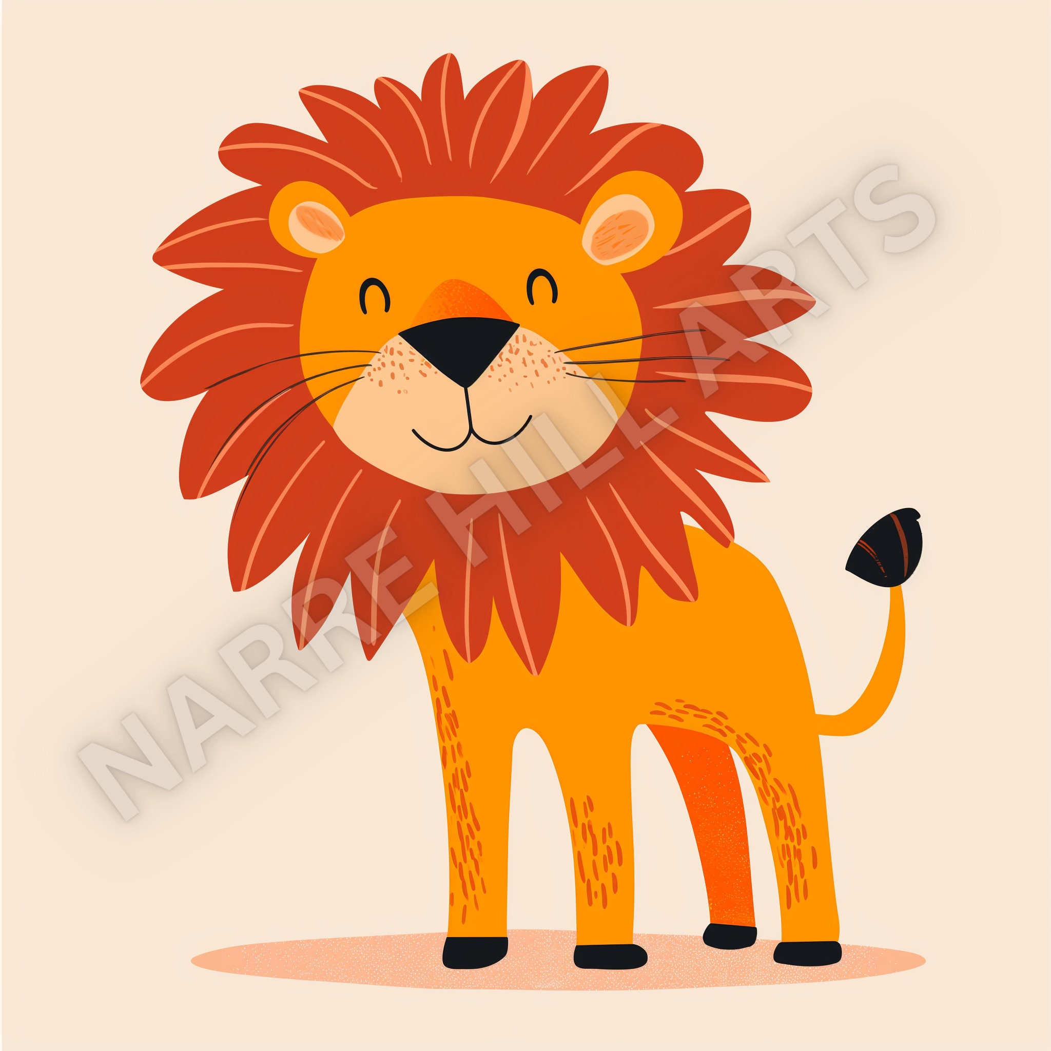 Cute Lion Clipart Lion Face Clipart PNG - Etsy
