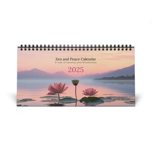 Zen and Peace 2025 Desk Calendar Inspiring Quotes, Elegant Satin Finish ...