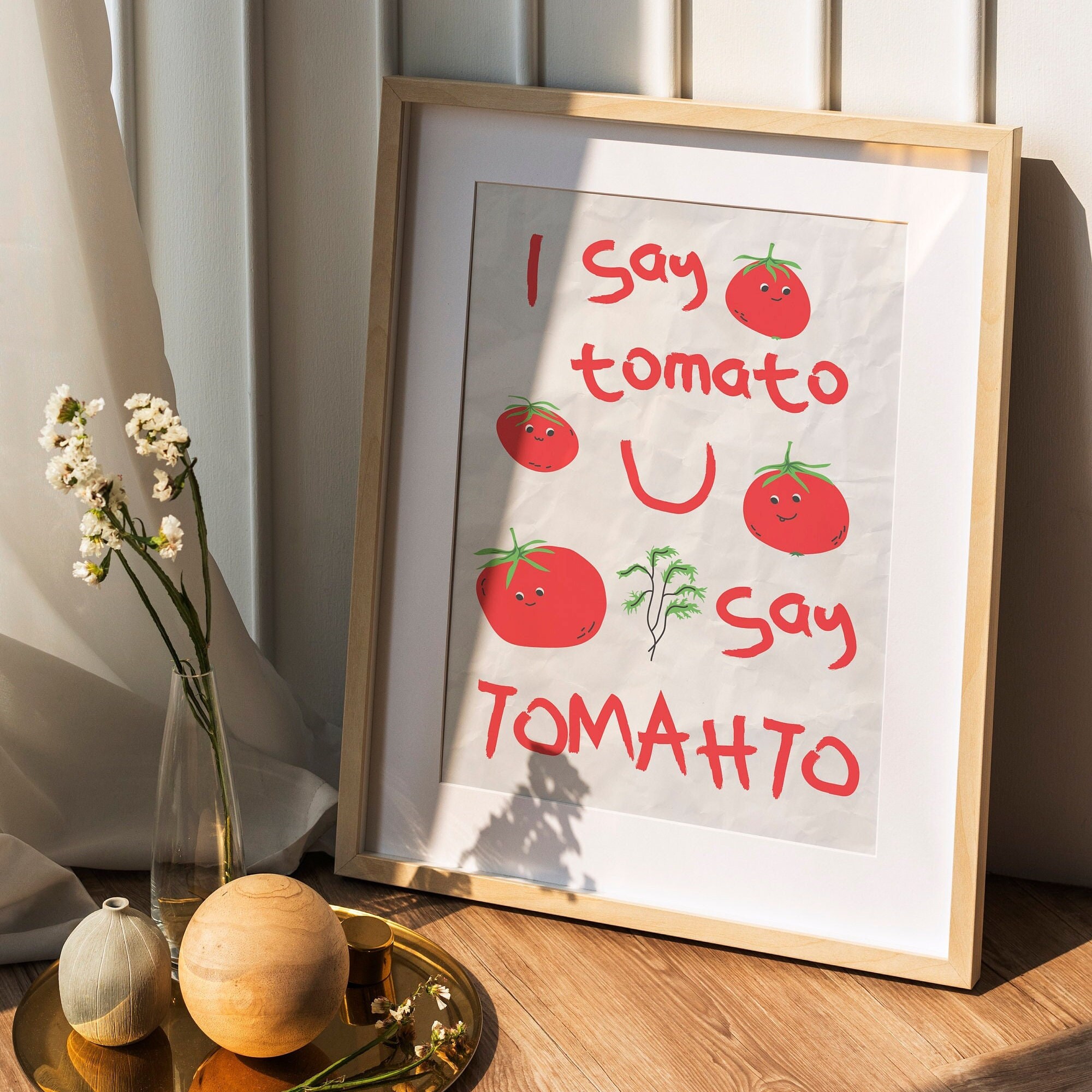 Funny Kitchen Art Print Pantry Cartoon Wall Decor Cute Illustration ...
