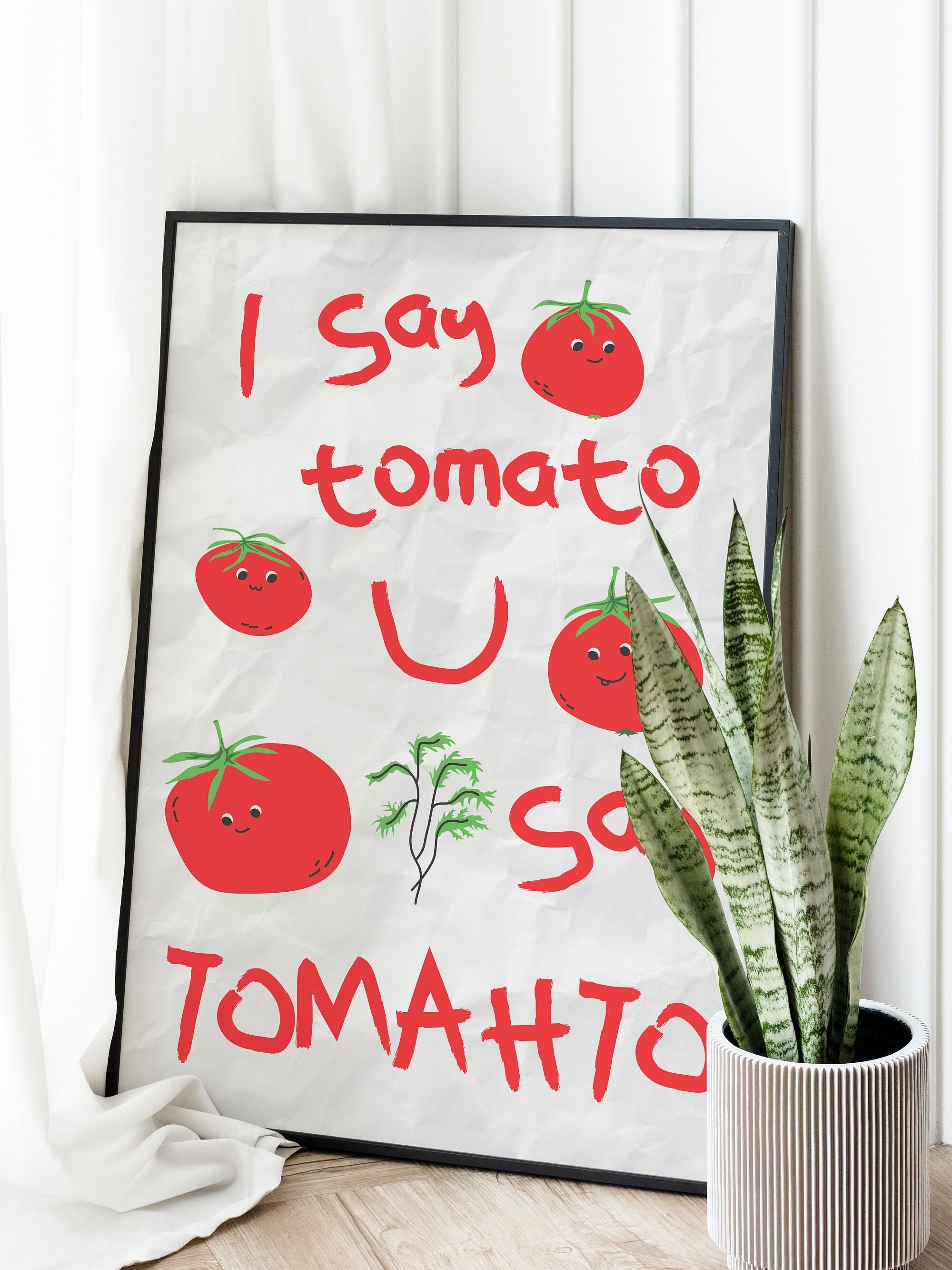 Funny Kitchen Art Print Pantry Cartoon Wall Decor Cute Illustration ...