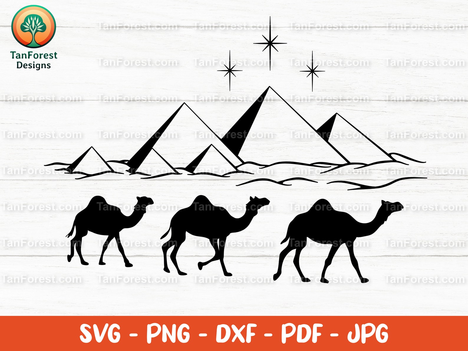 Pyramids of Giza Svg, Set of 2 Egyptian Landscapes Svg, Ancient Egypt ...