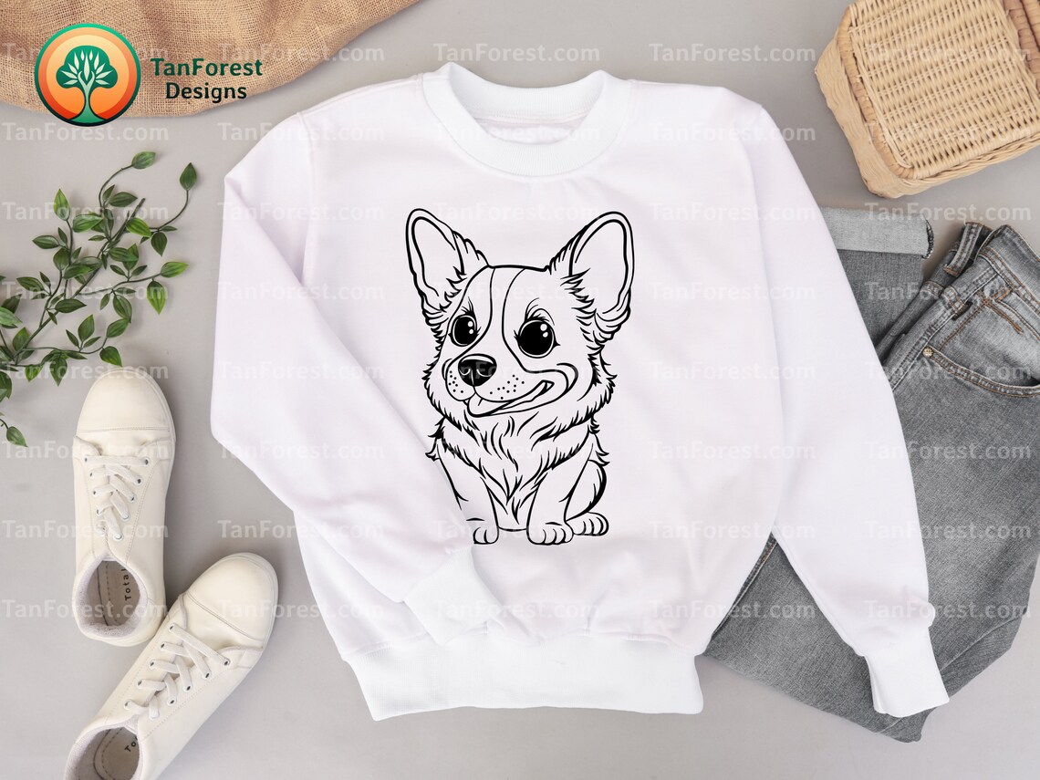 Corgi SVG Outline Cut File Corgi Clipart Corgi Vector Cute - Etsy UK