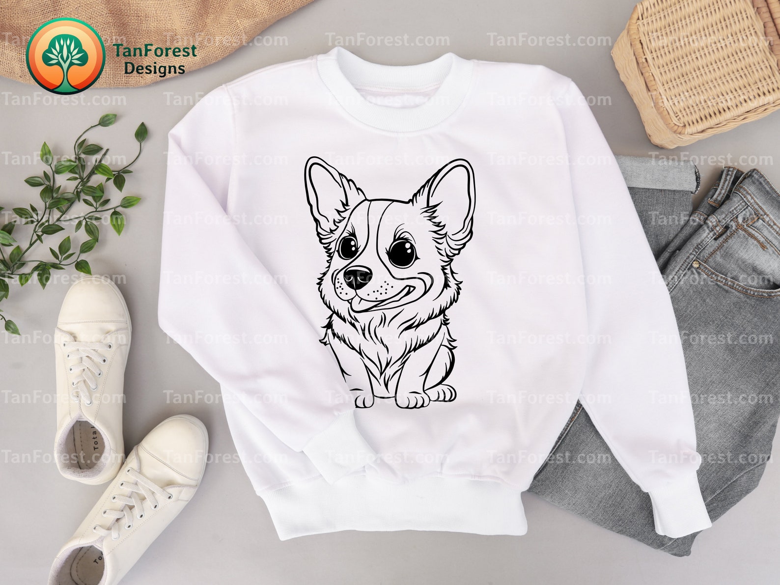 Corgi SVG Outline Cut File Corgi Clipart Corgi Vector Cute - Etsy UK