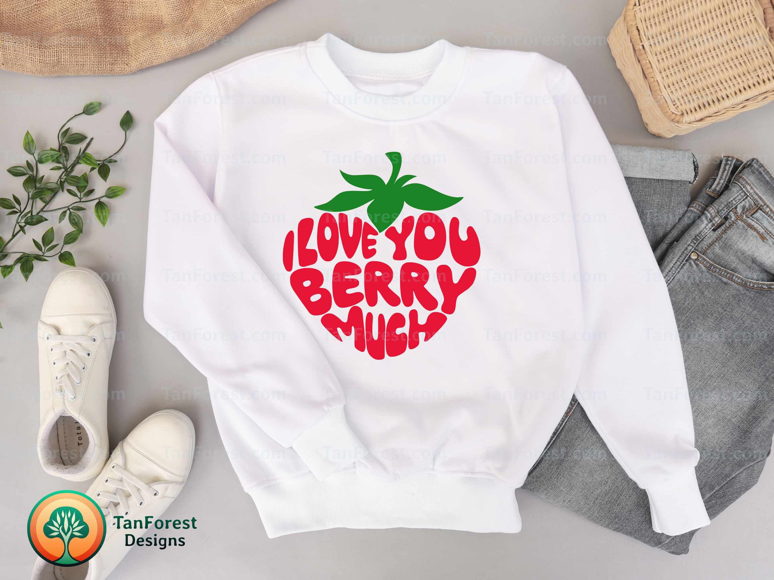I Love You Berry Much SVG – Cute Strawberry Heart Cut File for Cricut ...