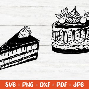 Cake SVG Bundle, Baking Svg, Cake Clipart, Cake Slice Svg, Dessert Svg ...