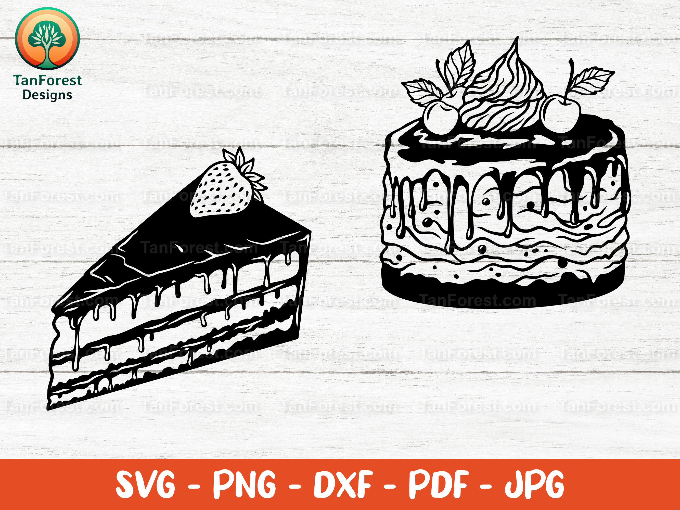 Cake SVG Bundle, Baking Svg, Cake Clipart, Cake Slice Svg, Dessert Svg ...