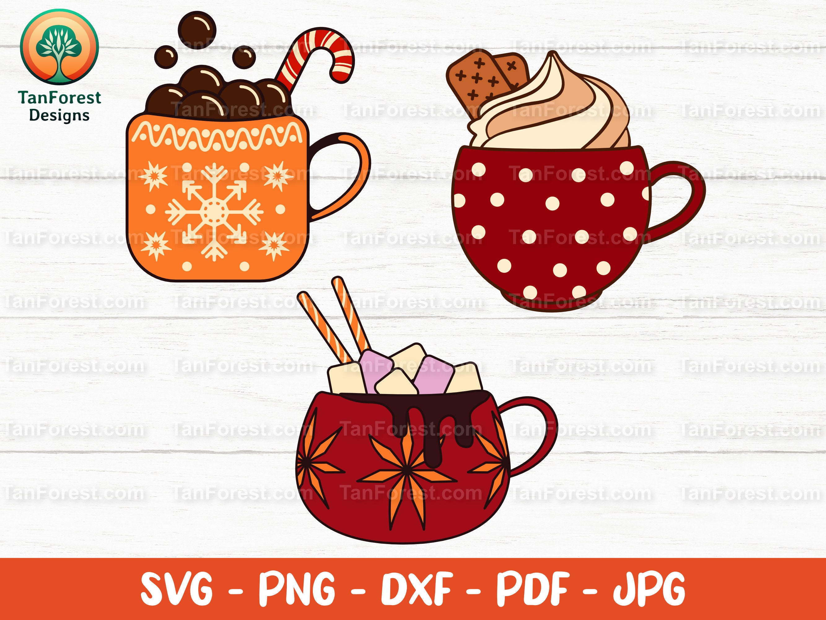 Hot Chocolate Mug Svg Layered and Outline, Christmas Chocolate Svg, Hot ...