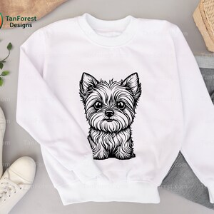 Yorkshire Terrier Svg Outline. Yorkie Svg, Cute Yorkie, Kawaii Dog ...