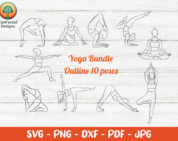 Yoga Svg – Yoga Pose Svg – Yoga Clipart – Asana Svg – Lotus Svg – Poses ...