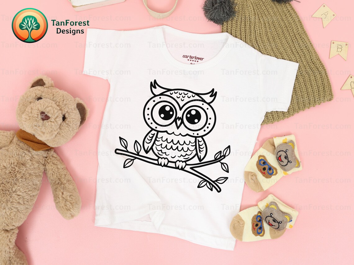 Owl Svg Outline Cut File. Baby Owl Svg Cute Owl Svg. Woodland - Etsy UK
