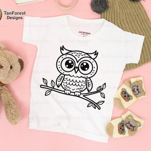 Owl Svg Outline Cut File. Baby Owl Svg, Cute Owl Svg. Woodland Animal ...