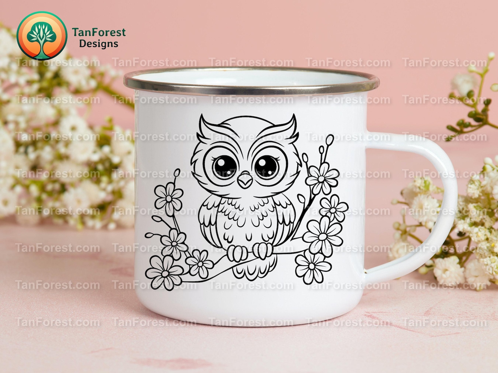 Cue Owl SVG Outline - Cut Files for Cricut & Silhouette. Woodland Bird ...