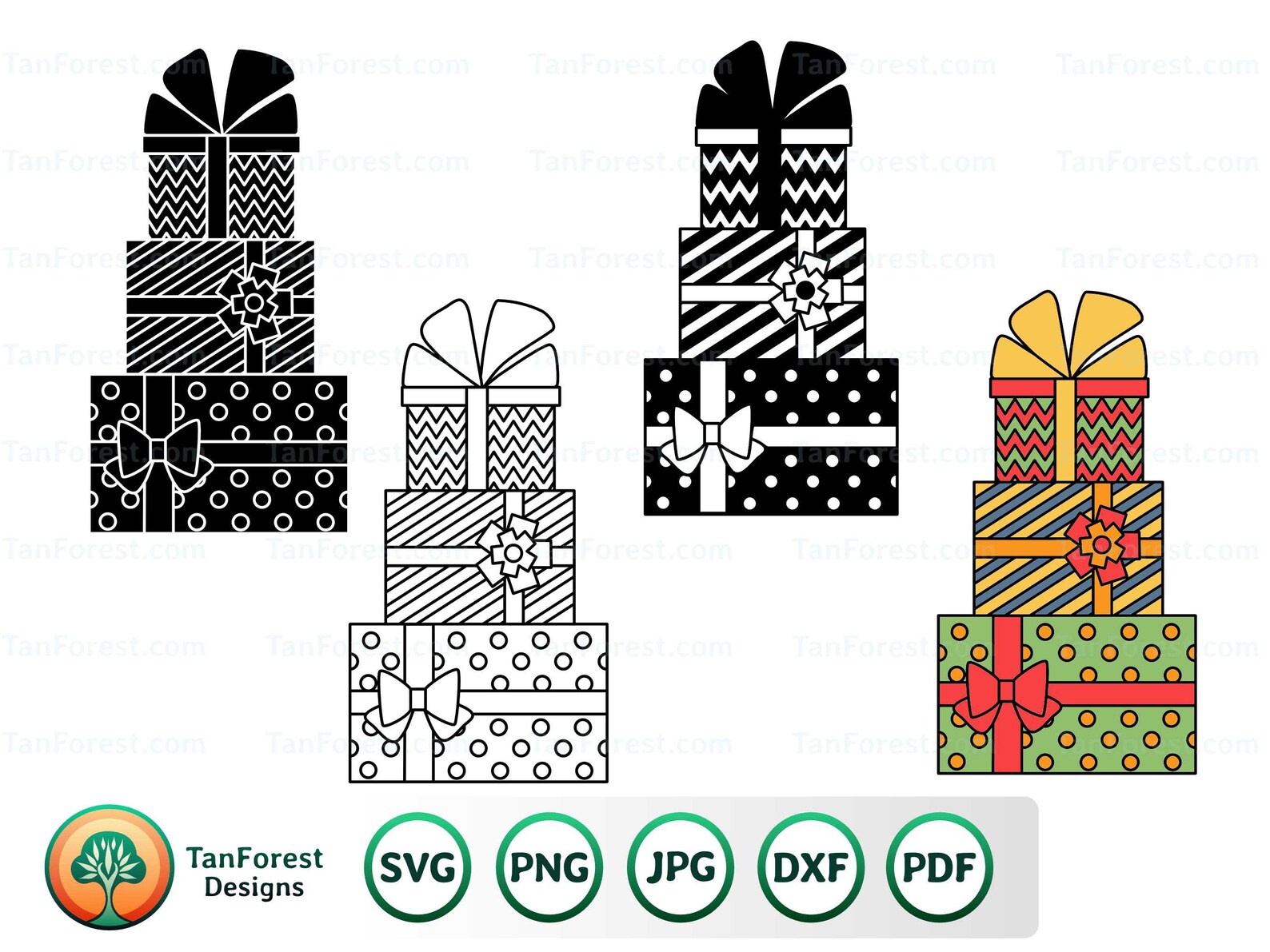 Pile of Presents Svg Layerd Outline Pile of Gift Boxes Svg - Etsy UK