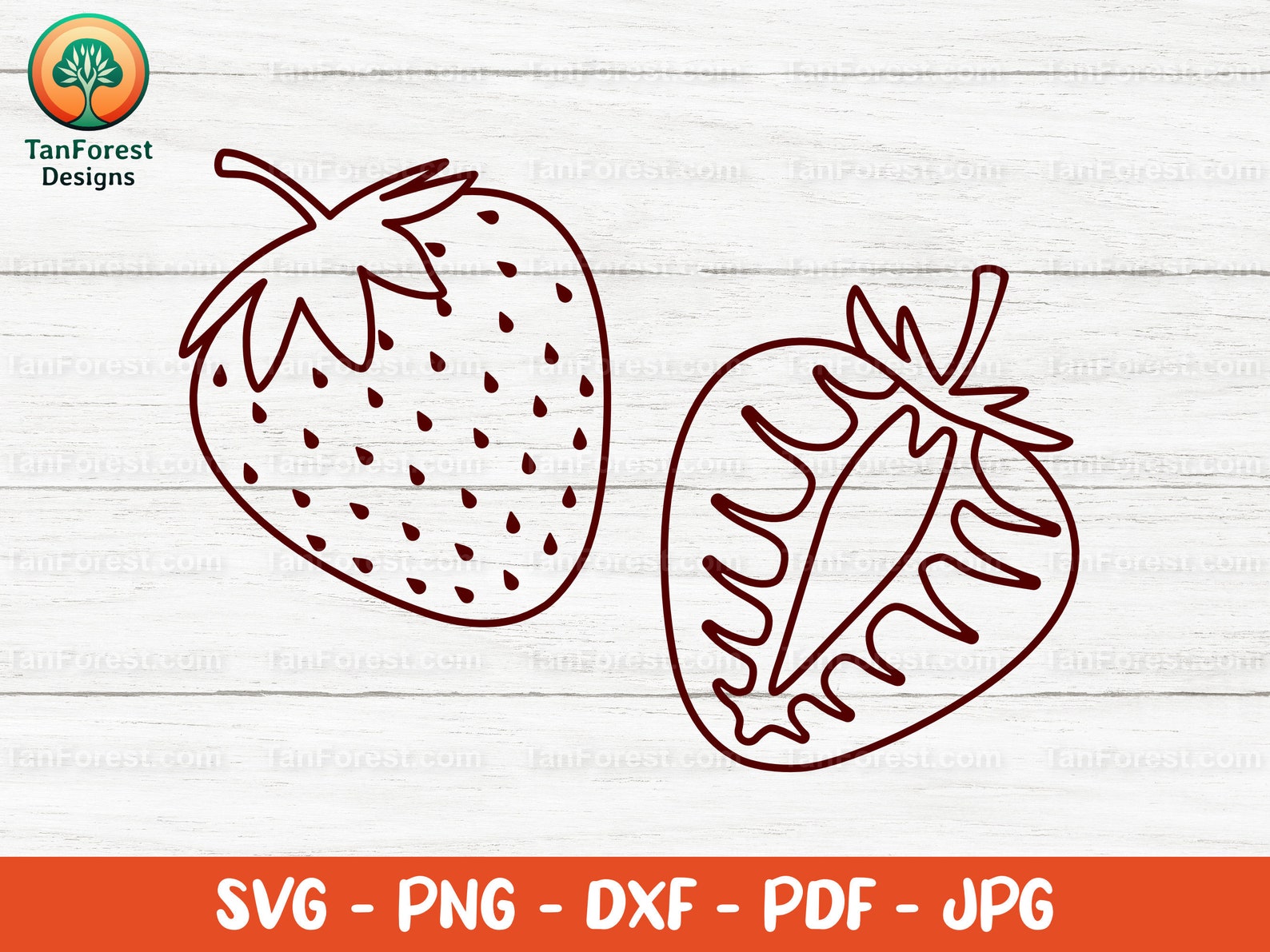 Strawberry SVG and Sliced Strawberry SVG Layered and Outline ...