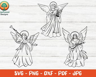 Angel SVG Angel Silhouettes SVG Angel Vector Angel Clipart - Etsy
