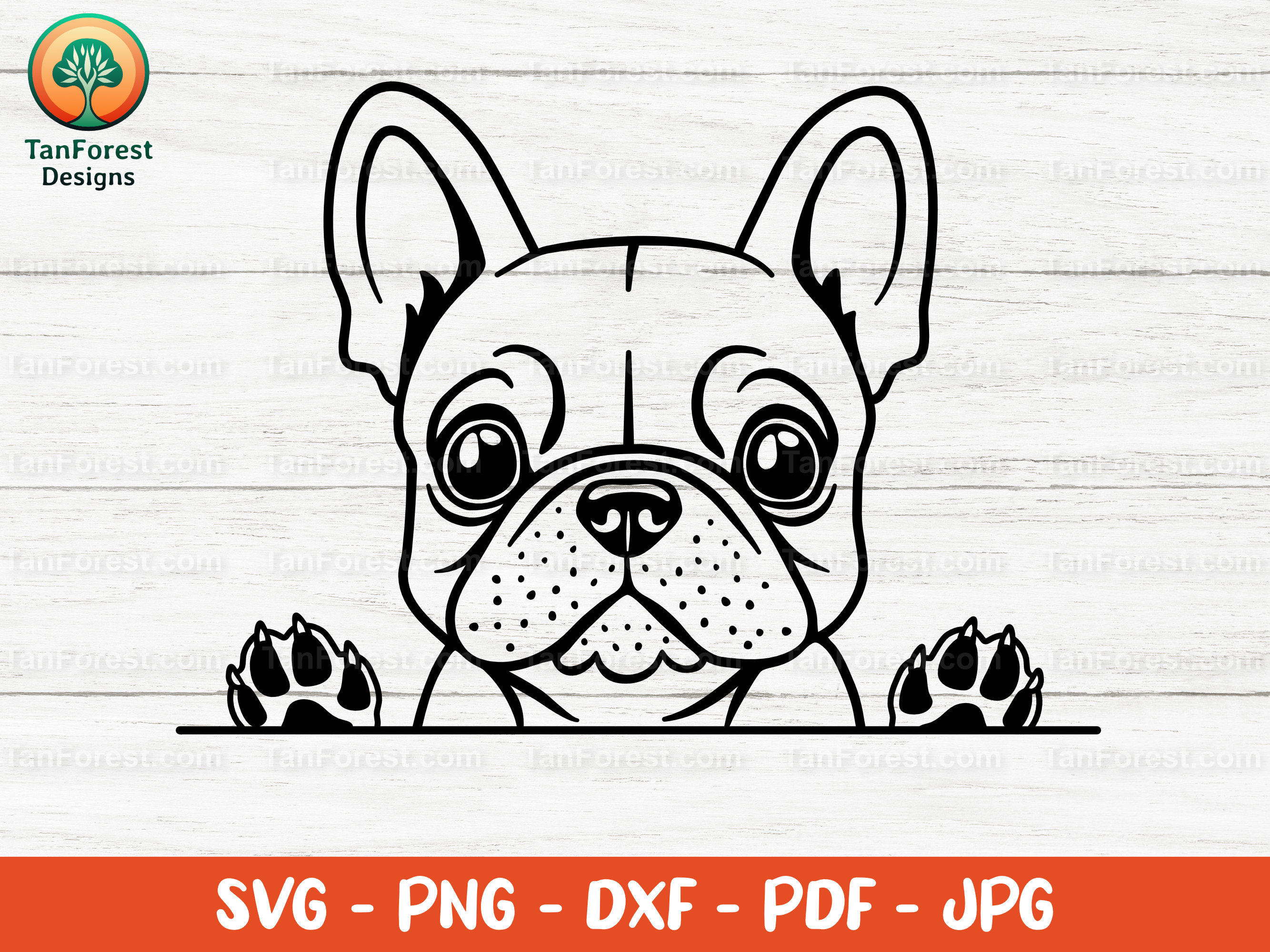 Peeking Frenchie SVG, Outline French Bulldog, Peeking Dog, Cartoon ...