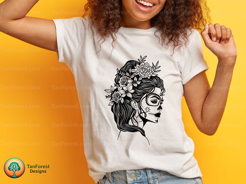 Catrina Svg Sugar Skull Svg Lady Dead Svg La Muerte Svg - Etsy